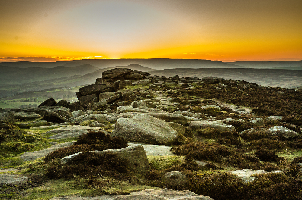 Stanage Edge sunset by carmagw - Pentax User